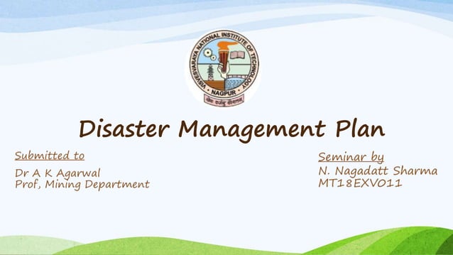 Disaster management and its planning | PPTX
