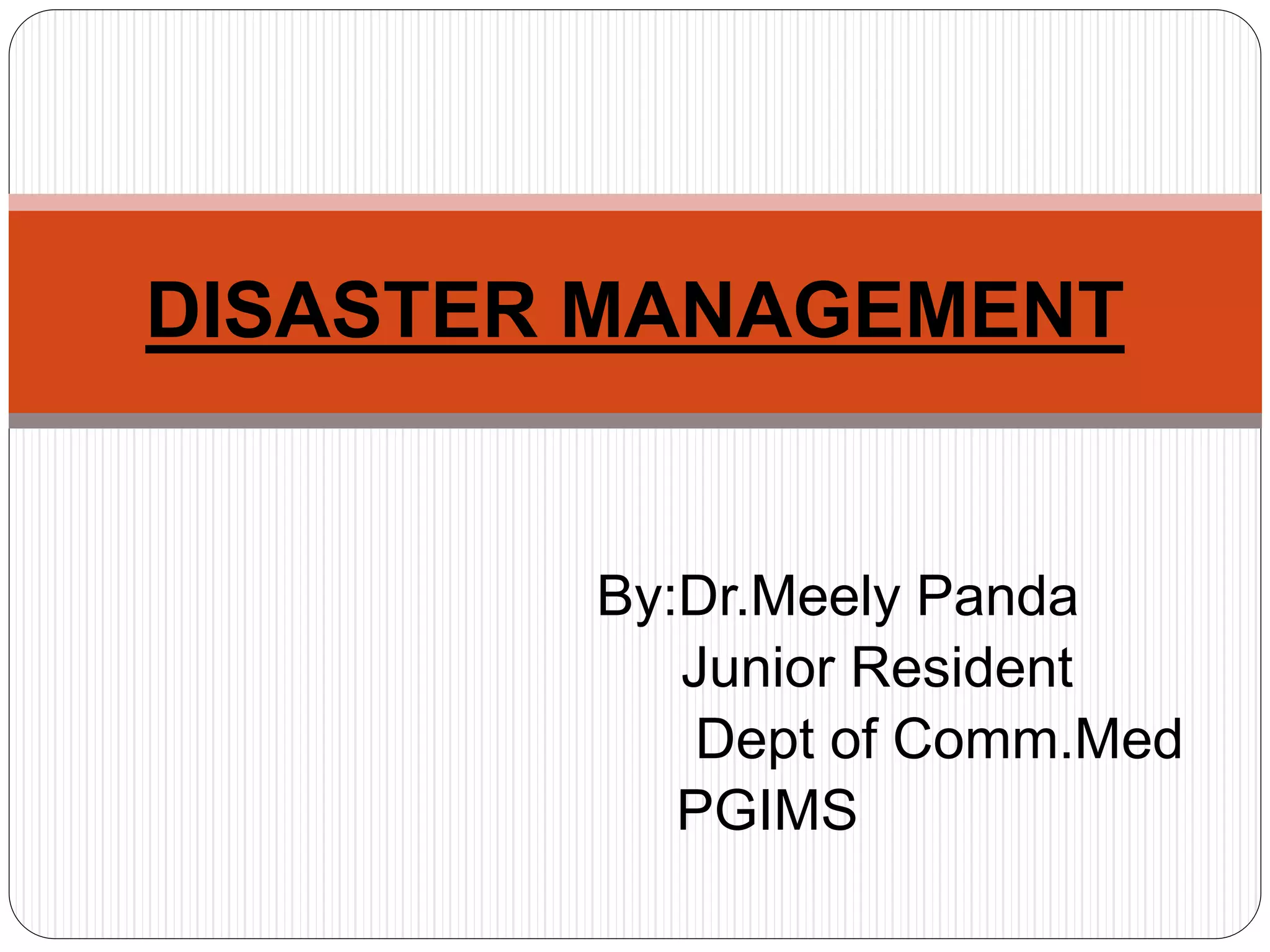 Disaster management ppt | PPTX