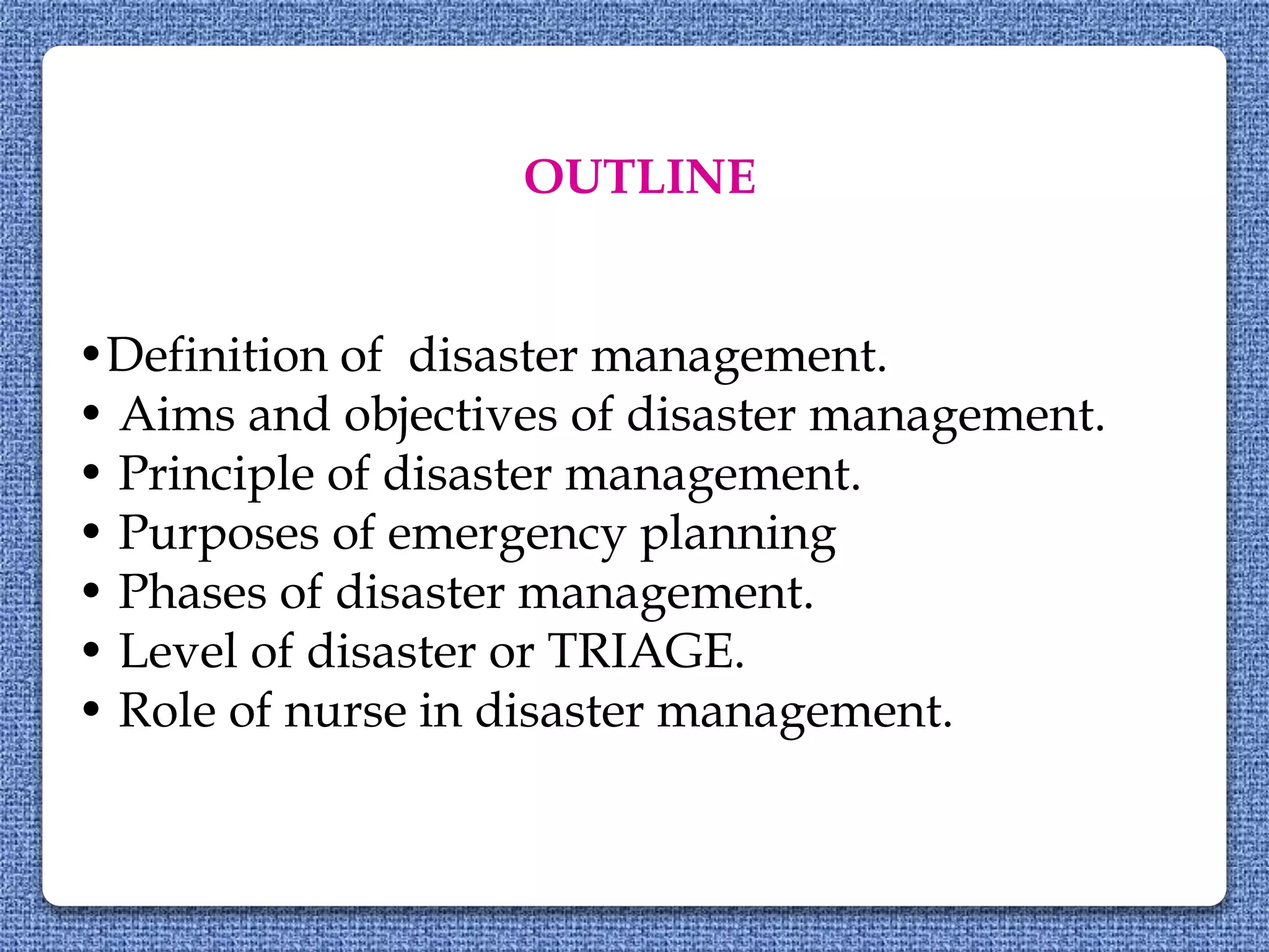 Disaster management ppt | PPTX
