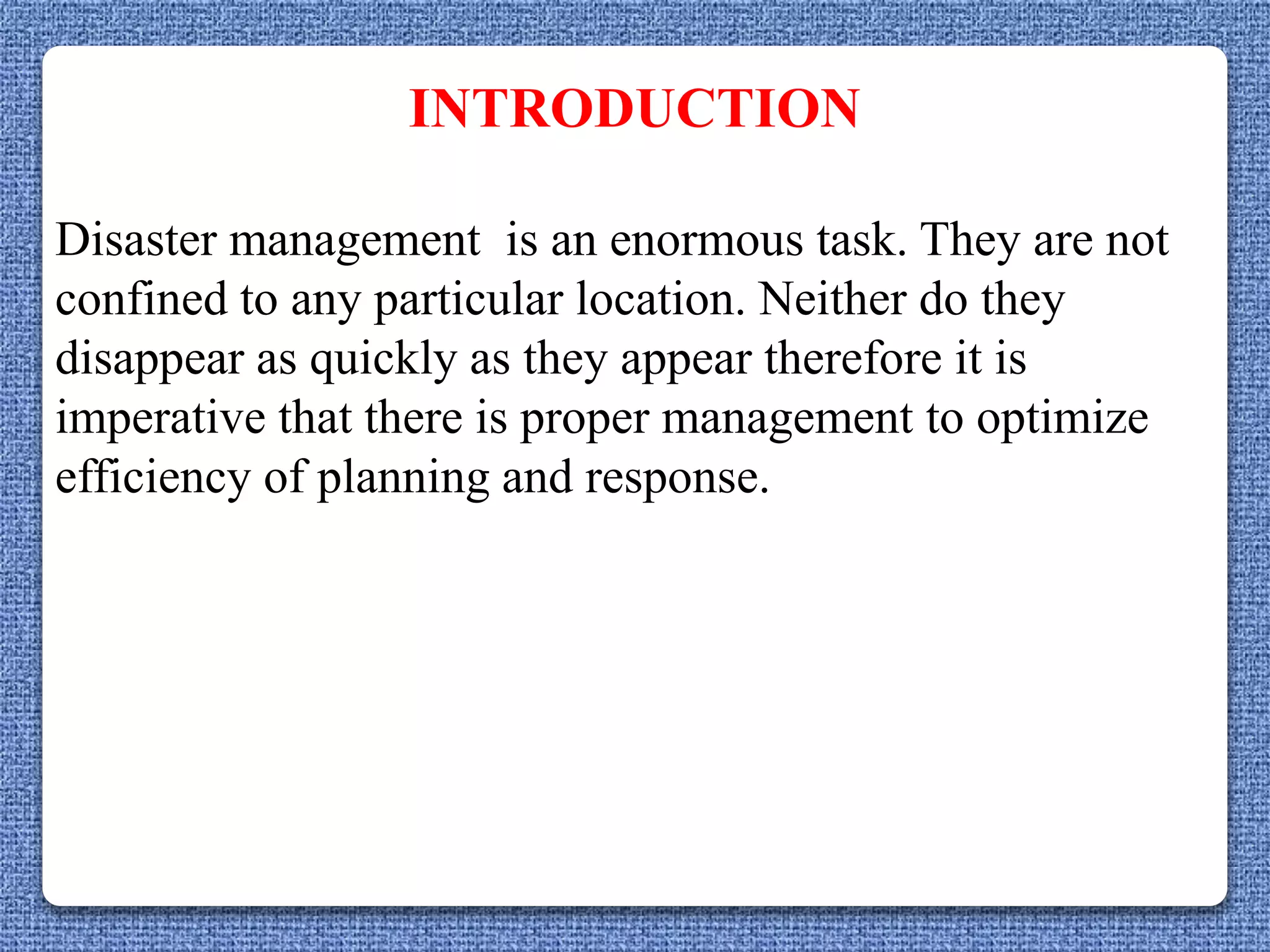 Disaster management ppt | PPTX