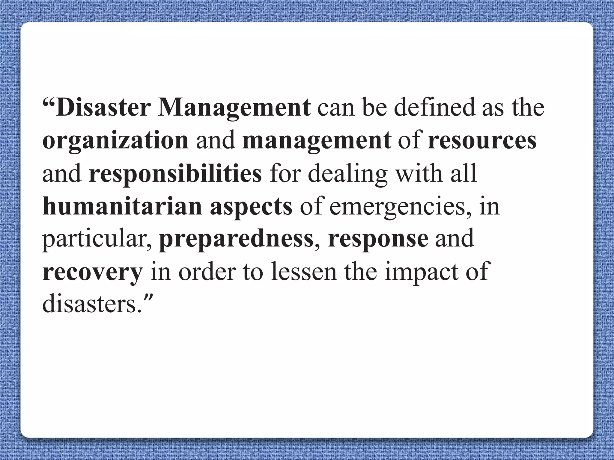 Disaster management ppt | PPTX