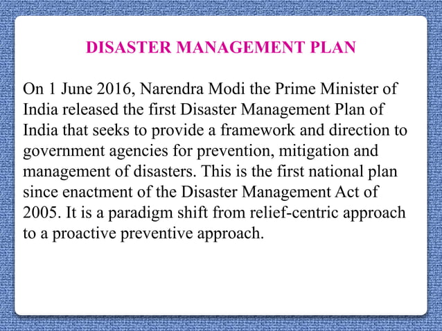 Disaster management ppt | PPTX