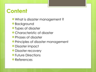 Disaster Management Ppt for students & clg | PPTX