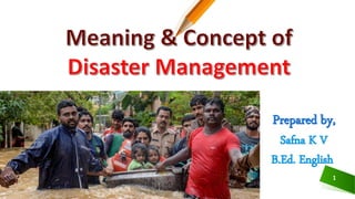 Disaster management PowerPoint presentation safna | PPT