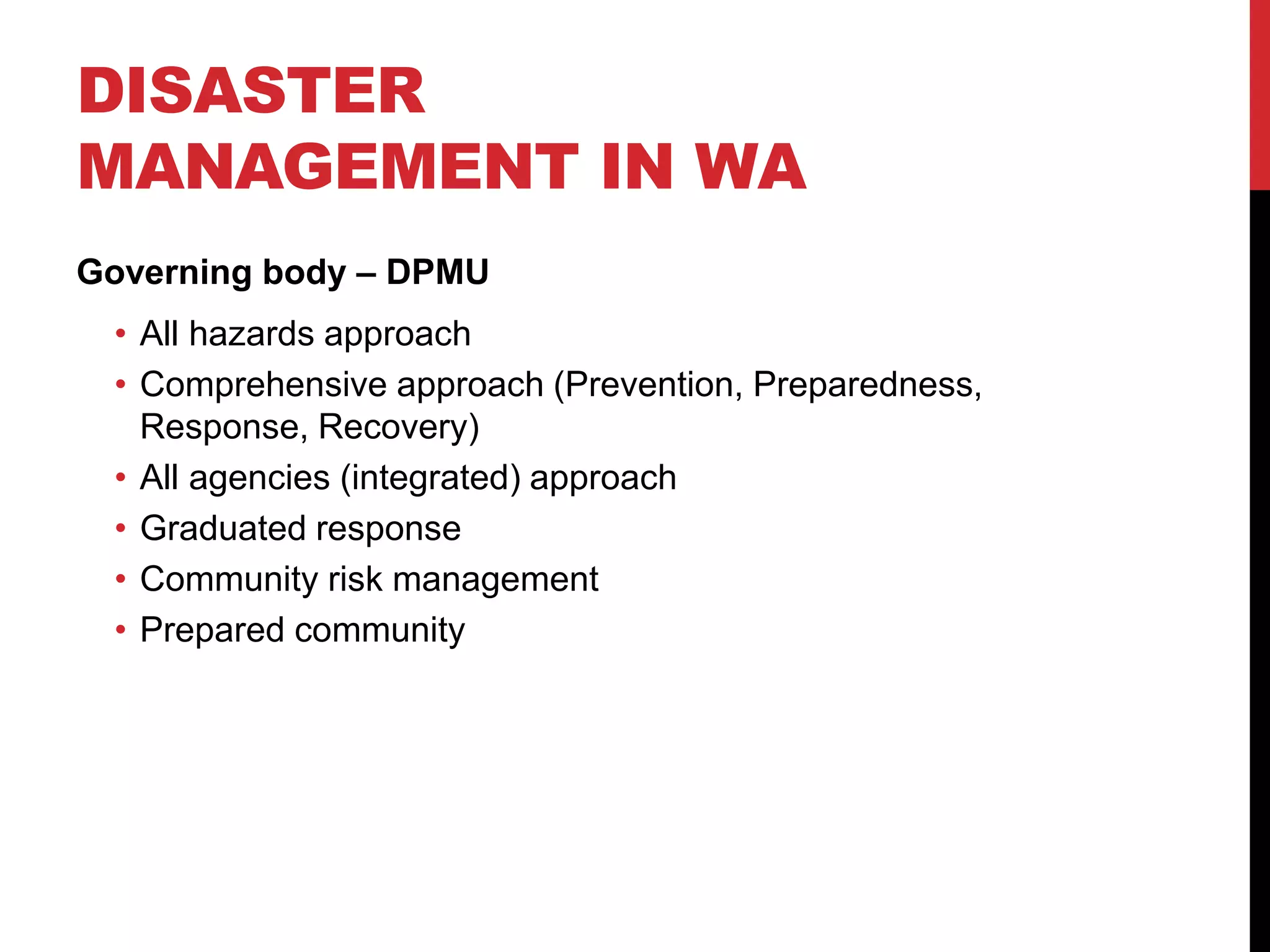 Disaster management principles | PPTX