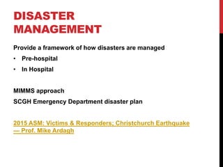 Disaster management principles | PPTX