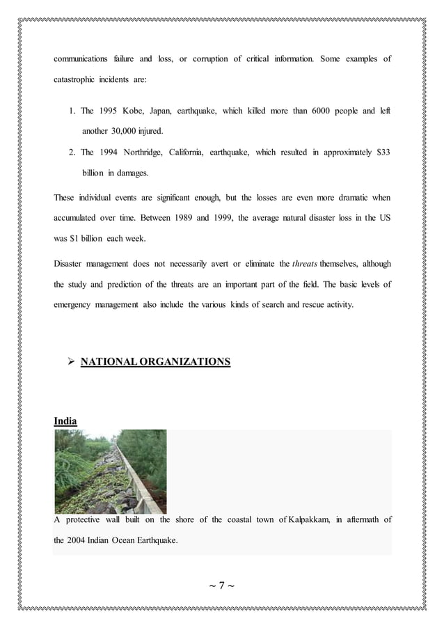 Disaster management project | DOCX | First Aid | Injuries