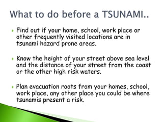 What to do before a Tsunami | PPT