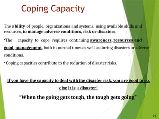 Disaster Management & Risk Assessment ppt | PPTX