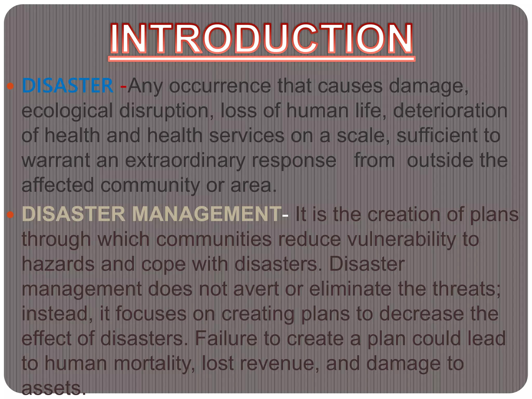 Disaster management sst ppt | PPT