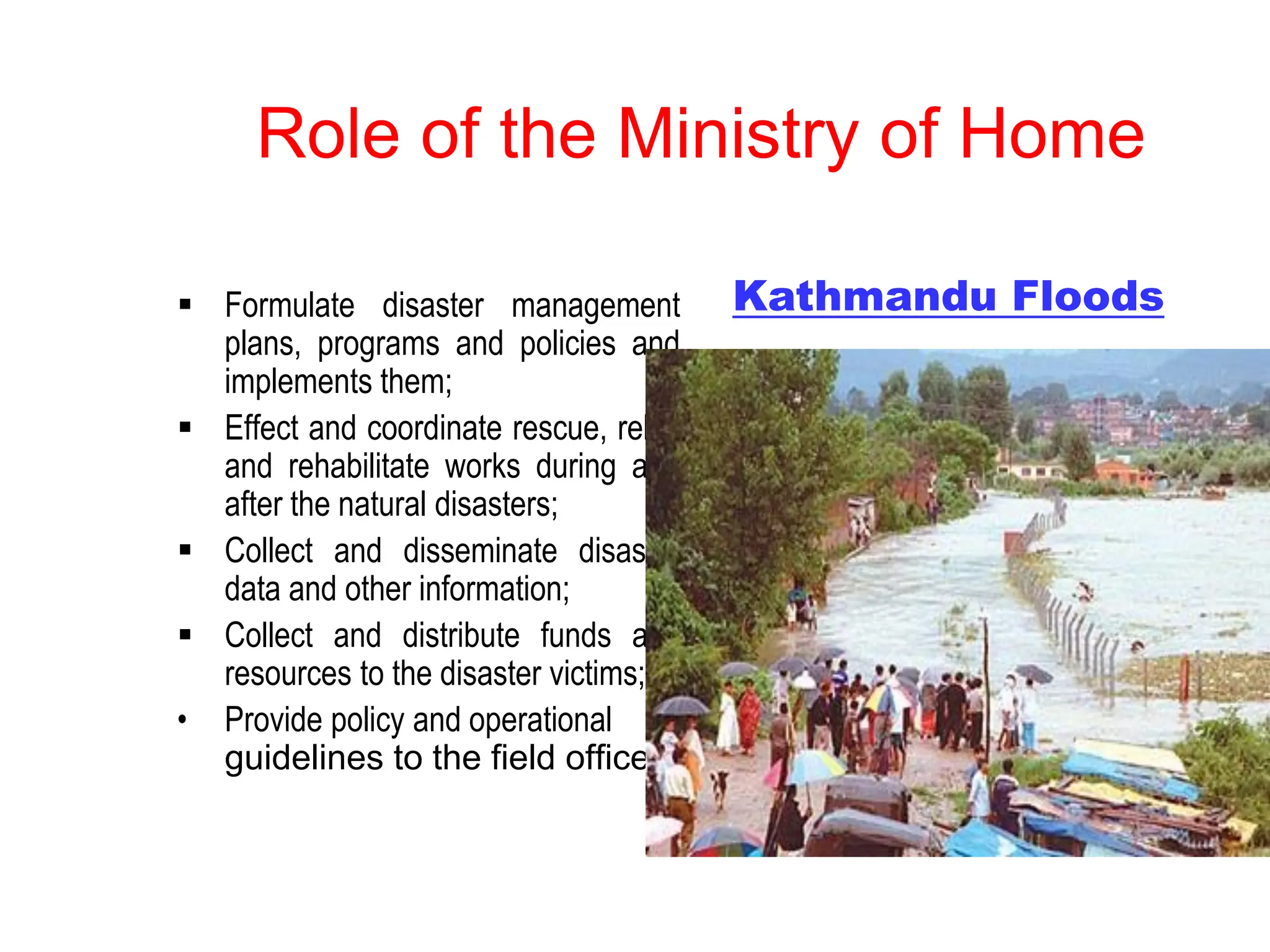 Disaster Management System in Nepal (Policies, Acts, Rules, Regulations ...