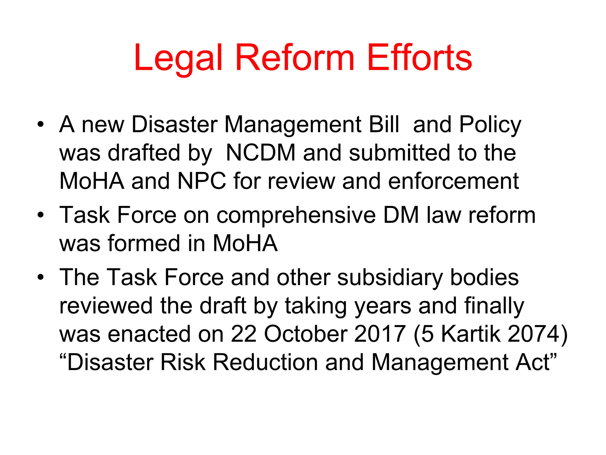 Disaster Management System in Nepal (Policies, Acts, Rules, Regulations ...