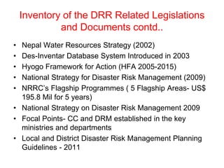 Disaster Management System in Nepal (Policies, Acts, Rules, Regulations ...