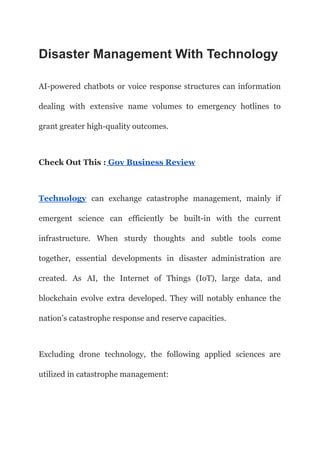 Disaster Management With Technology.pdf
