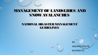 Disaster management guidelines by NDMA | PPS