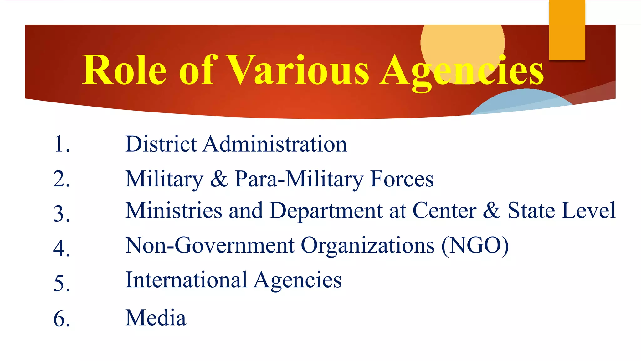 Disaster management agencies (part 3) | PPT