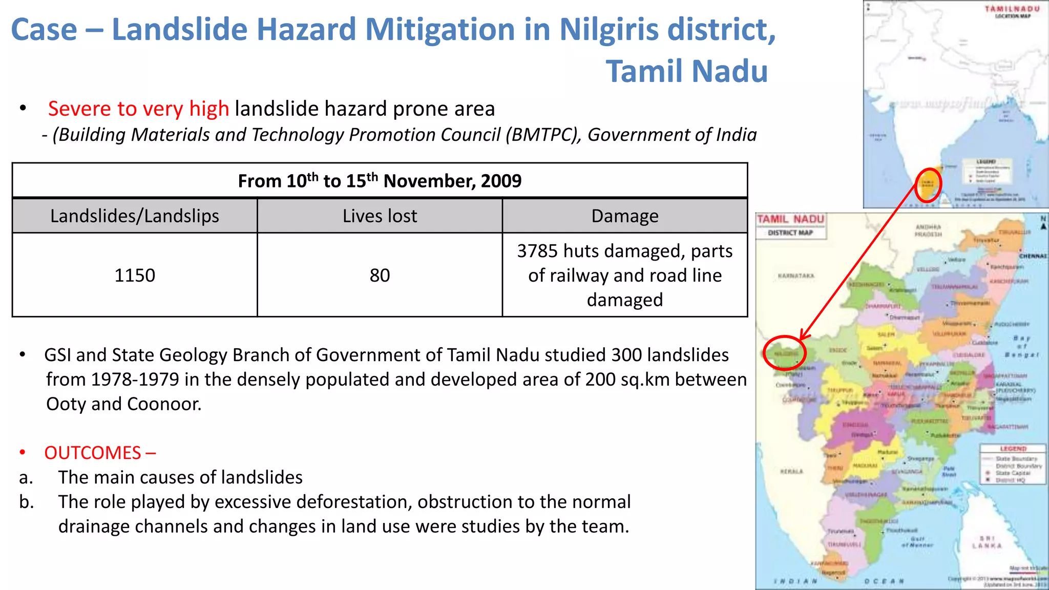 Disaster mitigation - land slide | PPT