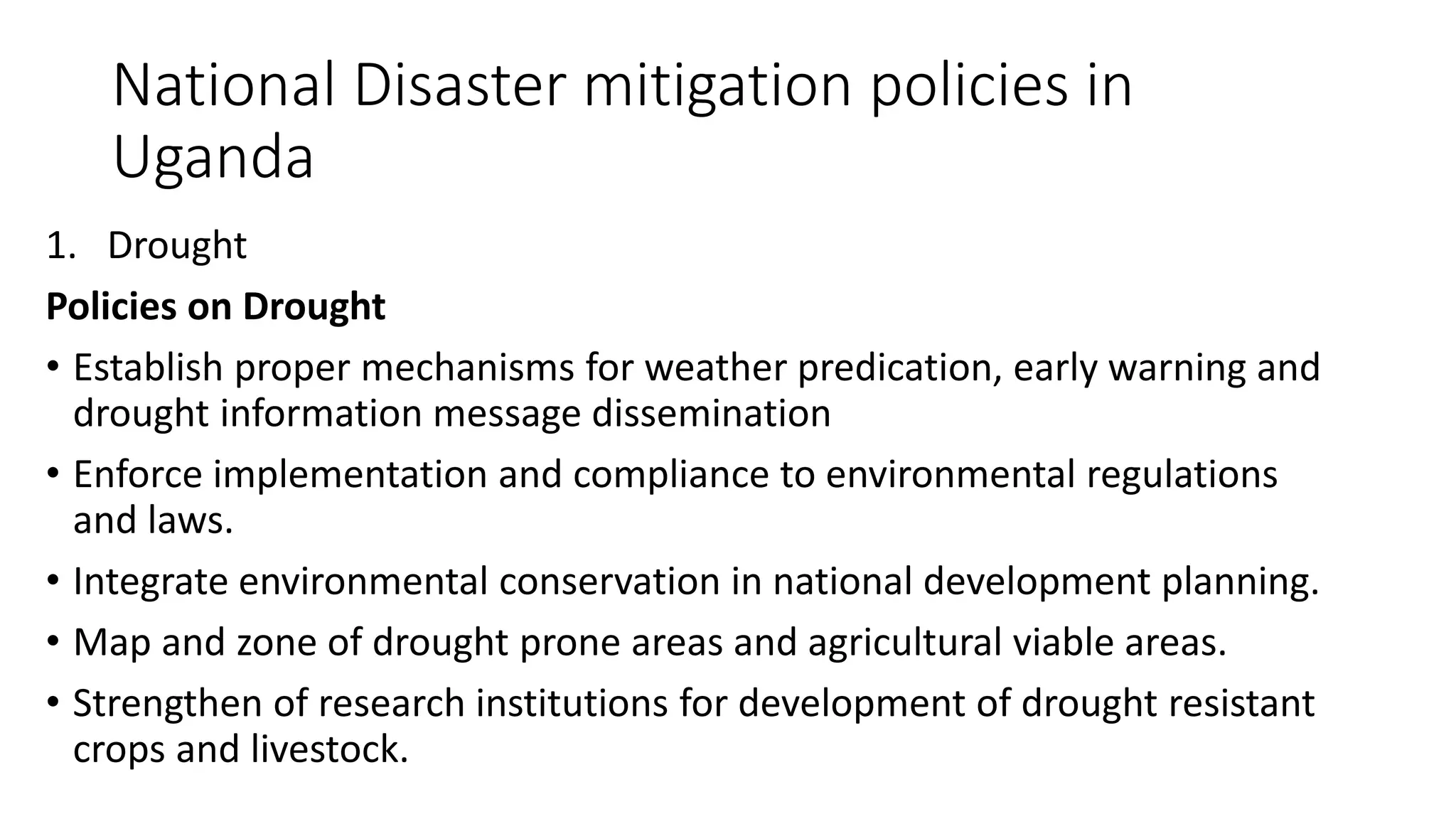 Disaster mitigation policies | PPT