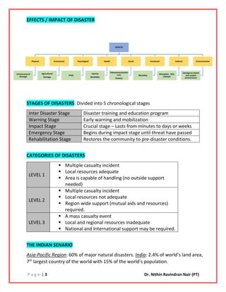 ROLE OF PHYSIOTHERAPY IN DISASTER MANAGEMENT | PDF