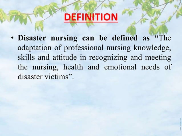Disaster nursing | PPTX