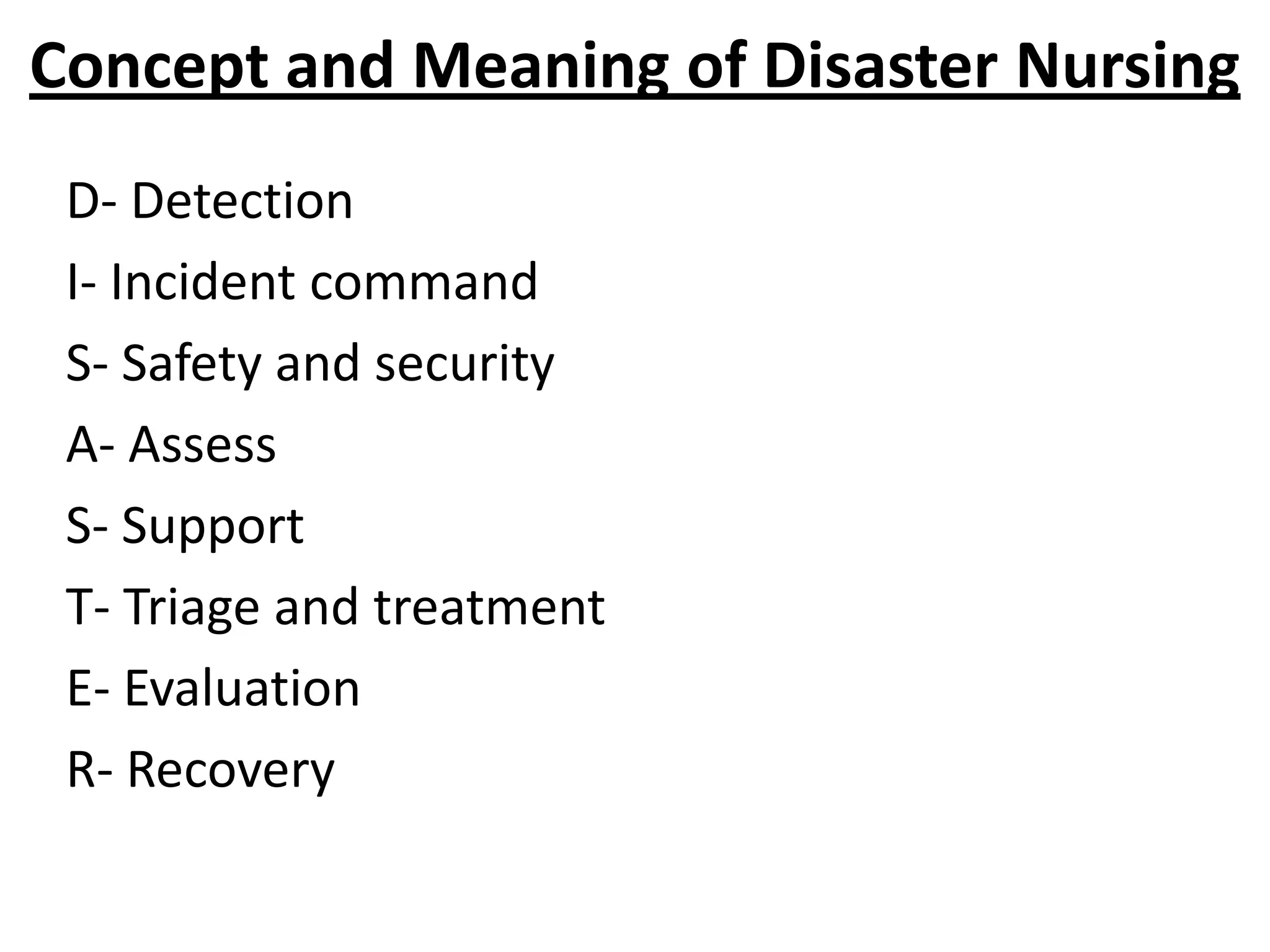 Disaster nursing / Disaster Management | PPTX