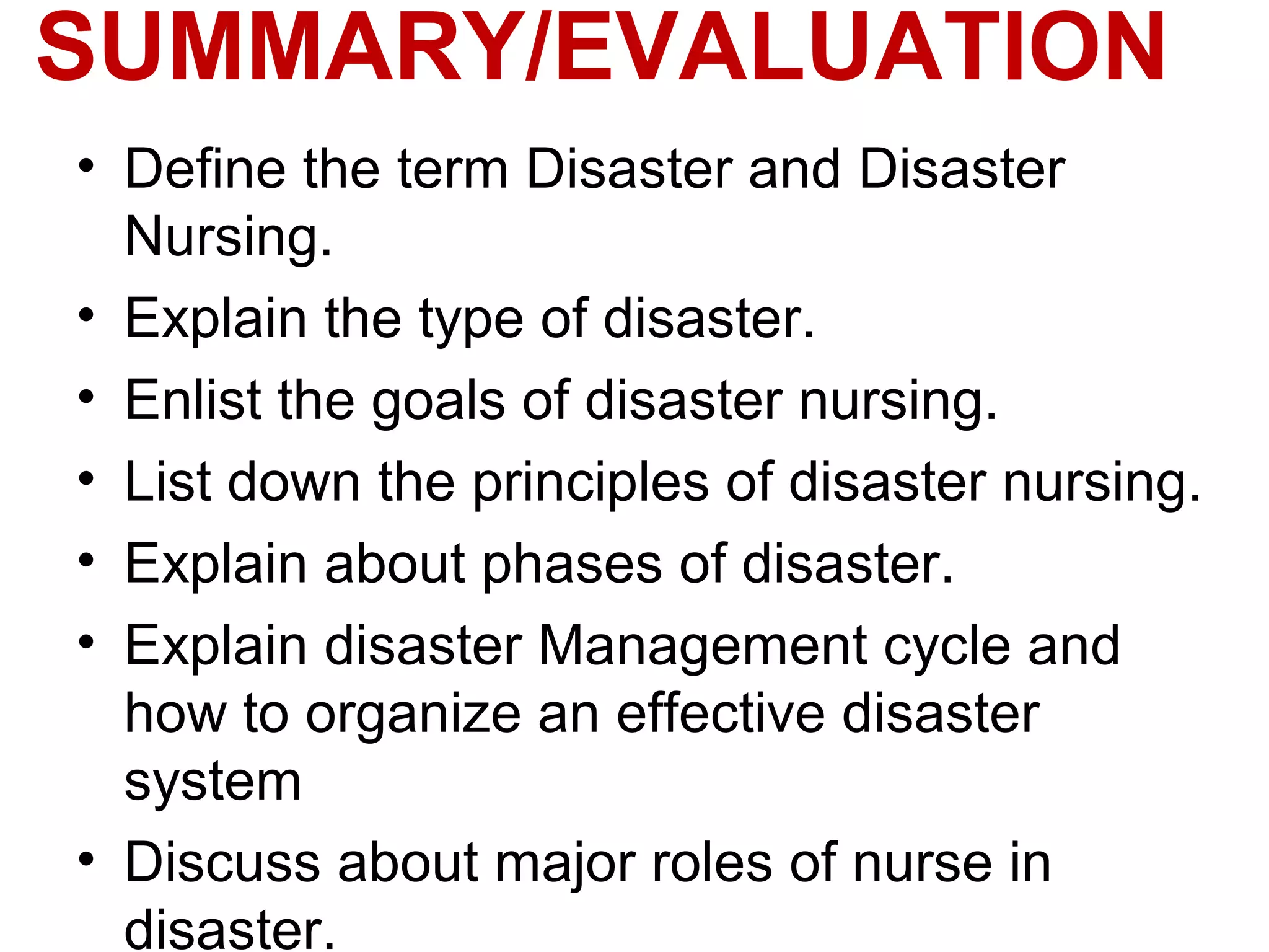 Disaster nursing | PPT