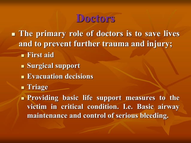 Disaster nursing and role of nurse in disaster management | PPTX ...