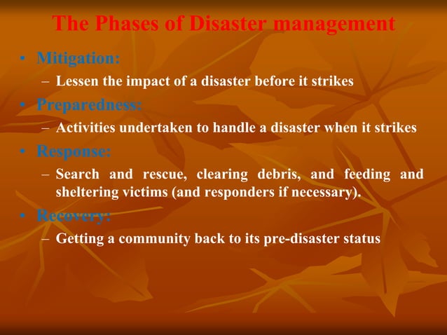 Disaster nursing and role of nurse in disaster management | PPTX ...