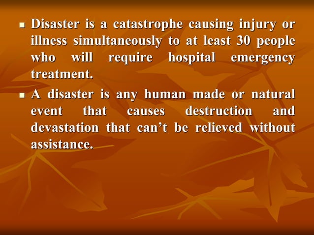 Disaster nursing and role of nurse in disaster management | PPTX ...