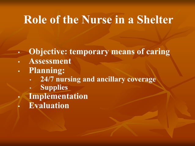 Disaster nursing and role of nurse in disaster management | PPTX ...