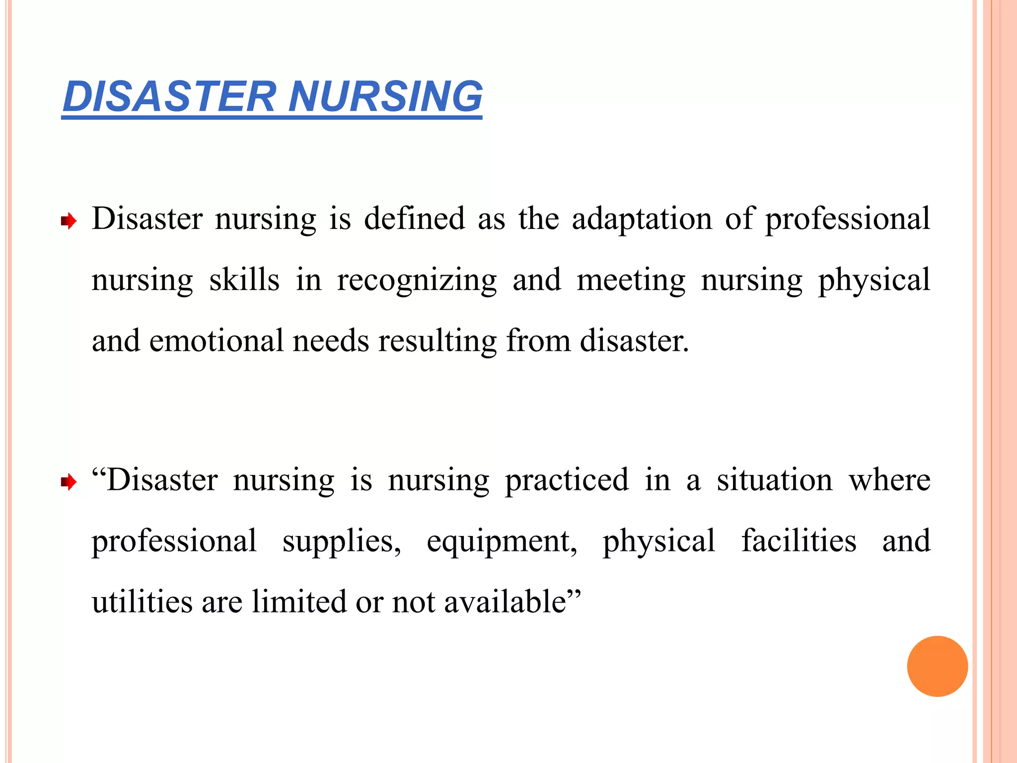 Emergency & Disaster nursing | PPTX