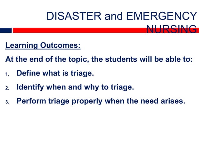 emergency and disaster nursing lecture ncm 121 | PPT | First Aid | Injuries