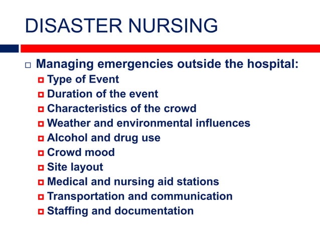 DISASTER NURSING POWERPOINT PRESENTATION | PPT