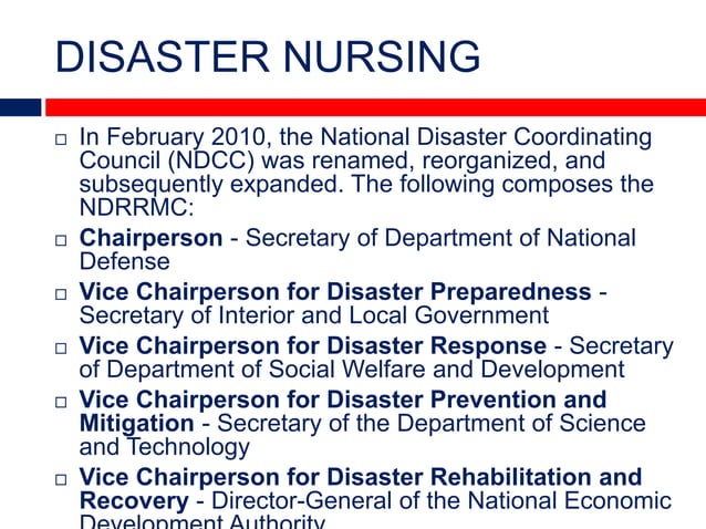 DISASTER NURSING POWERPOINT PRESENTATION | PPT