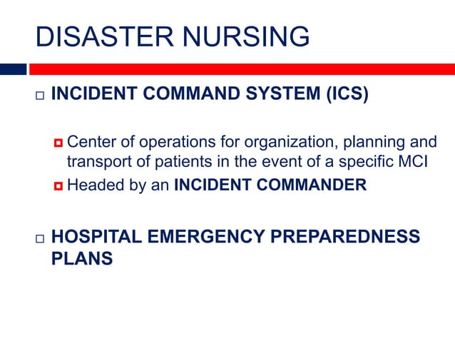 DISASTER NURSING POWERPOINT PRESENTATION | PPT