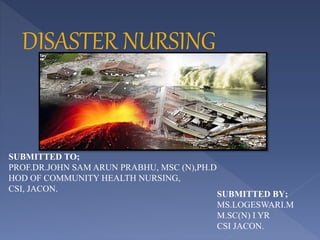 Disaster nursing ppt | PPTX