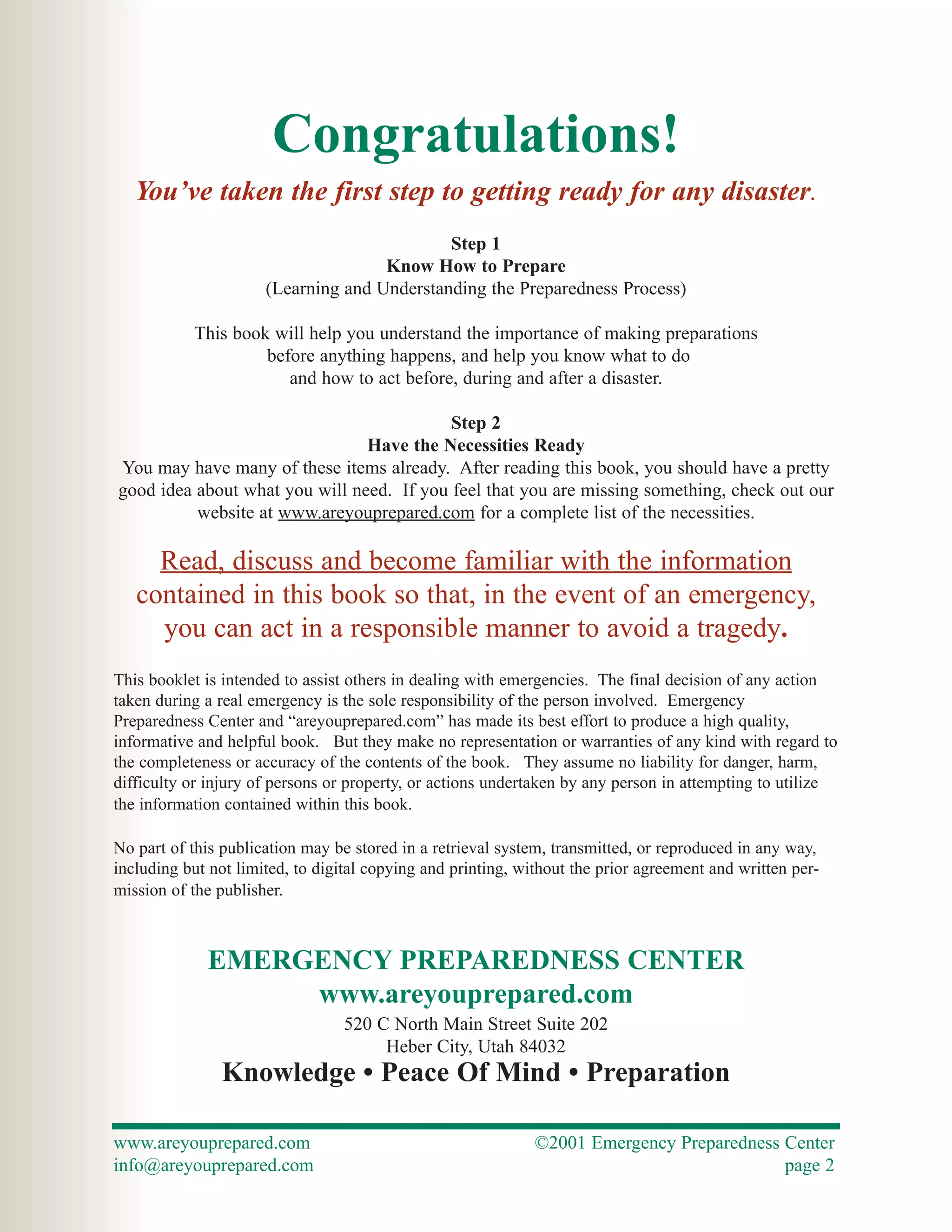 Disaster plan guide | PDF