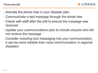 Preservation quick tips: Test your Disaster Plan | PPT