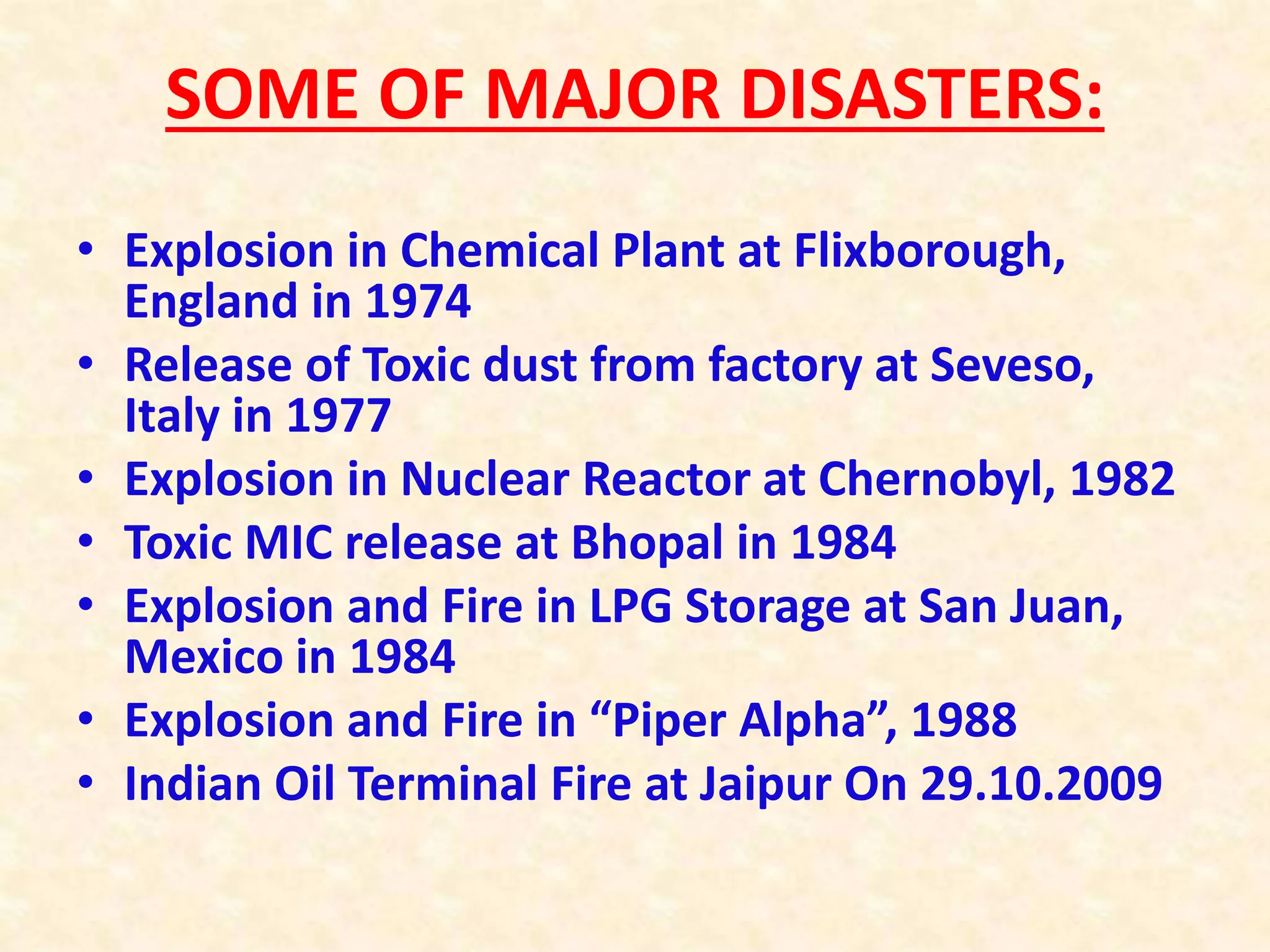 Industrial Disaster Management | PPTX