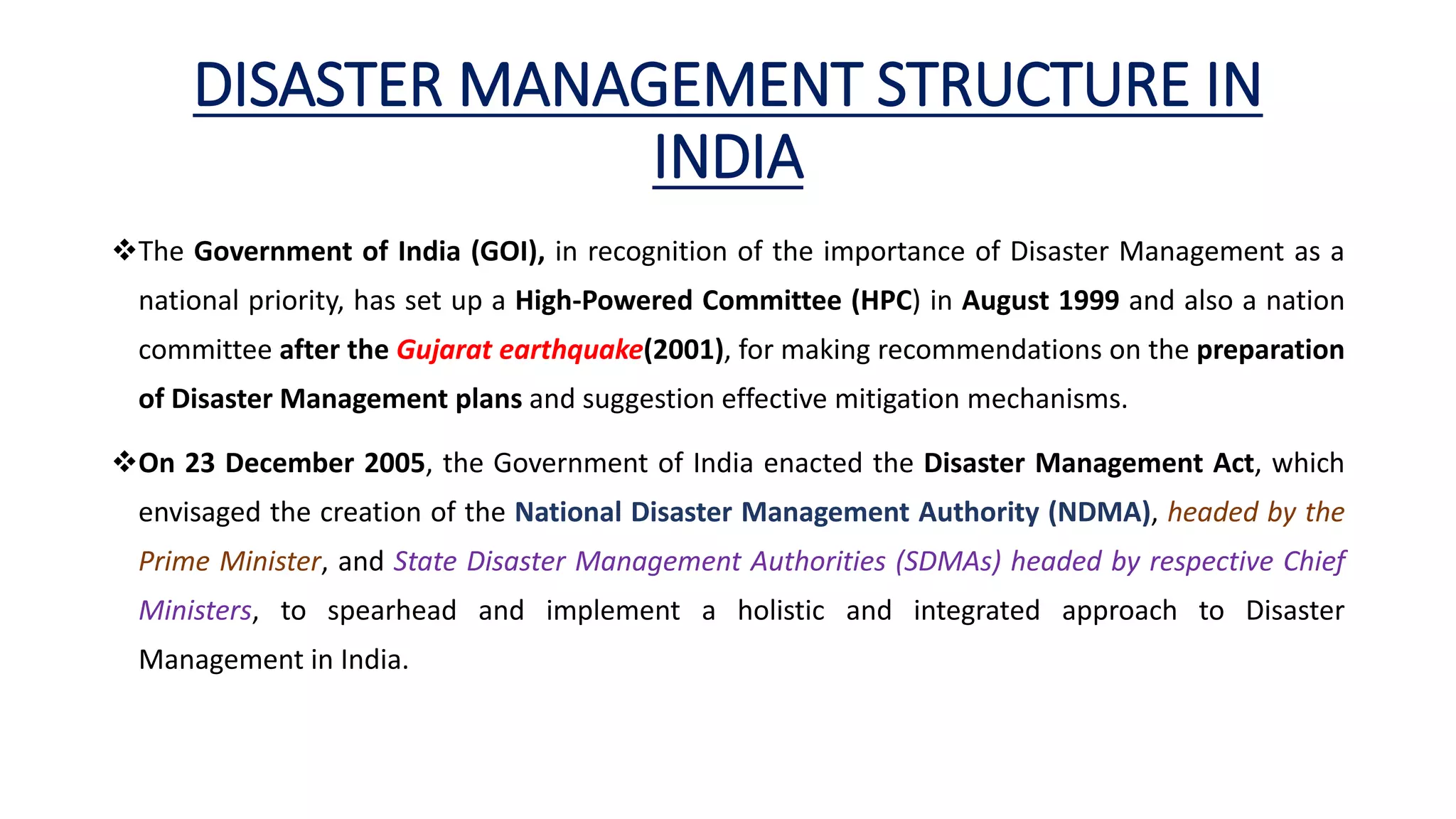 Disaster Management ppt | PPTX