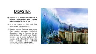 Disaster Management ppt | PPTX