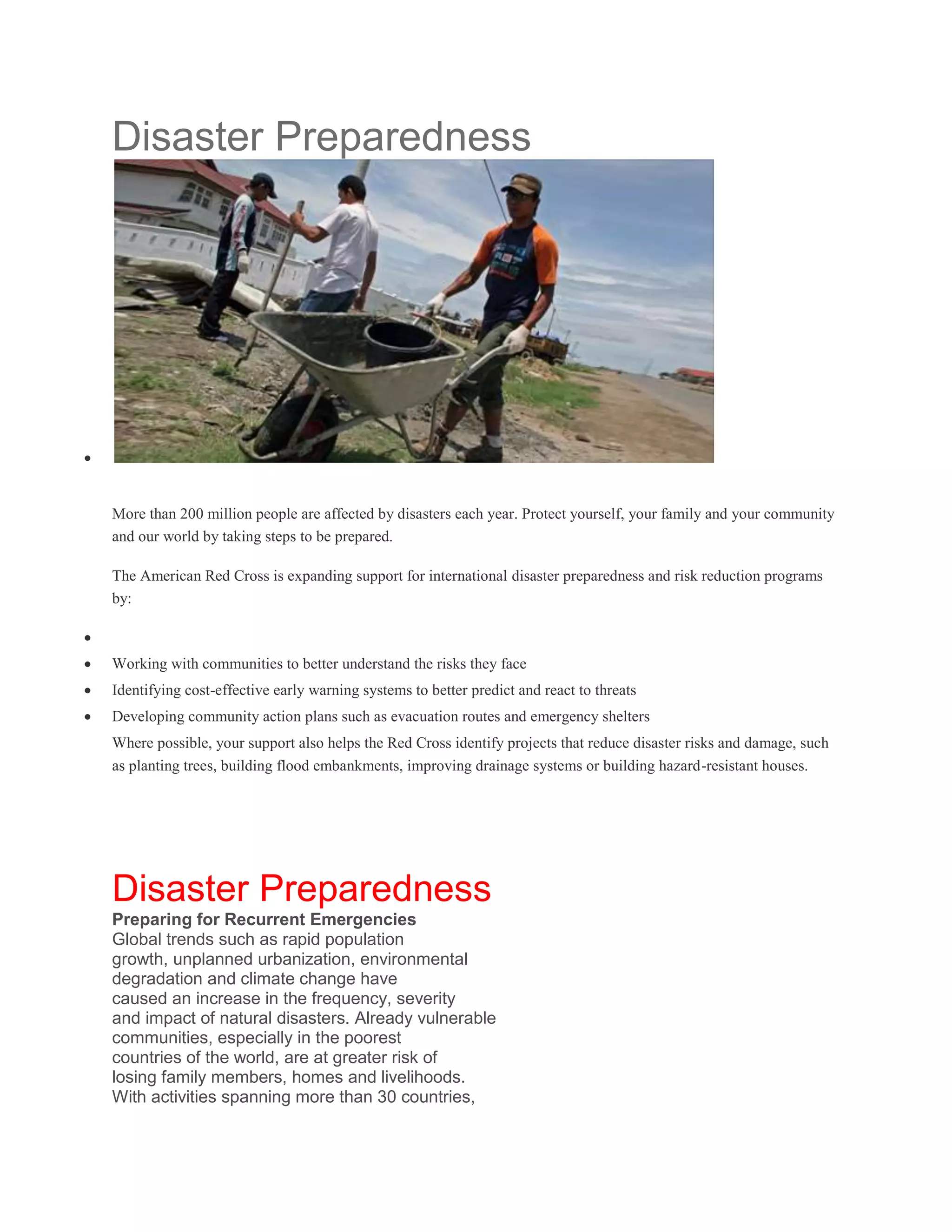 Disaster preparedness | PDF