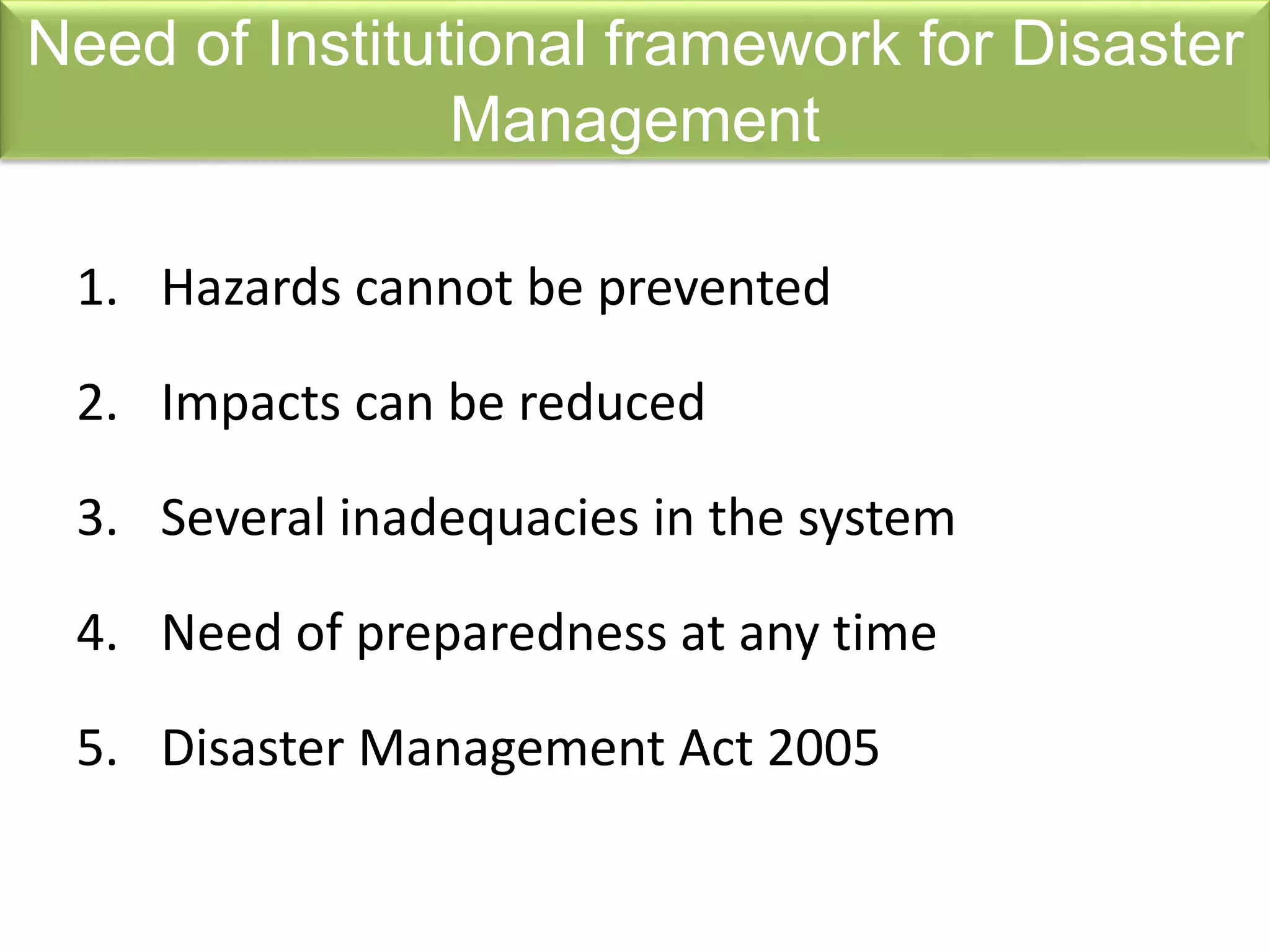 Disaster preparedness and mitigation | PPTX