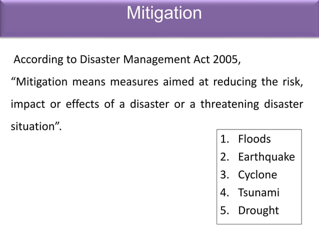 Disaster preparedness and mitigation | PPTX | Science
