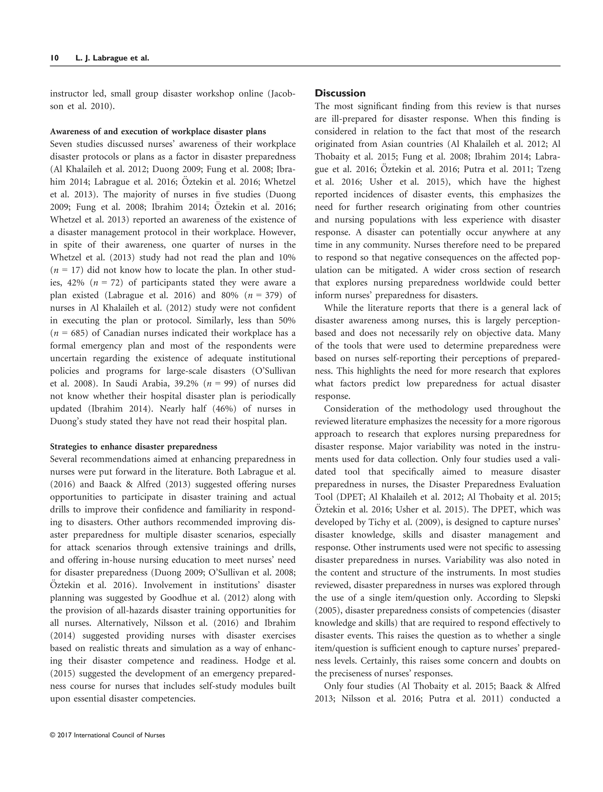 Disaster preparedness among nurses | PDF