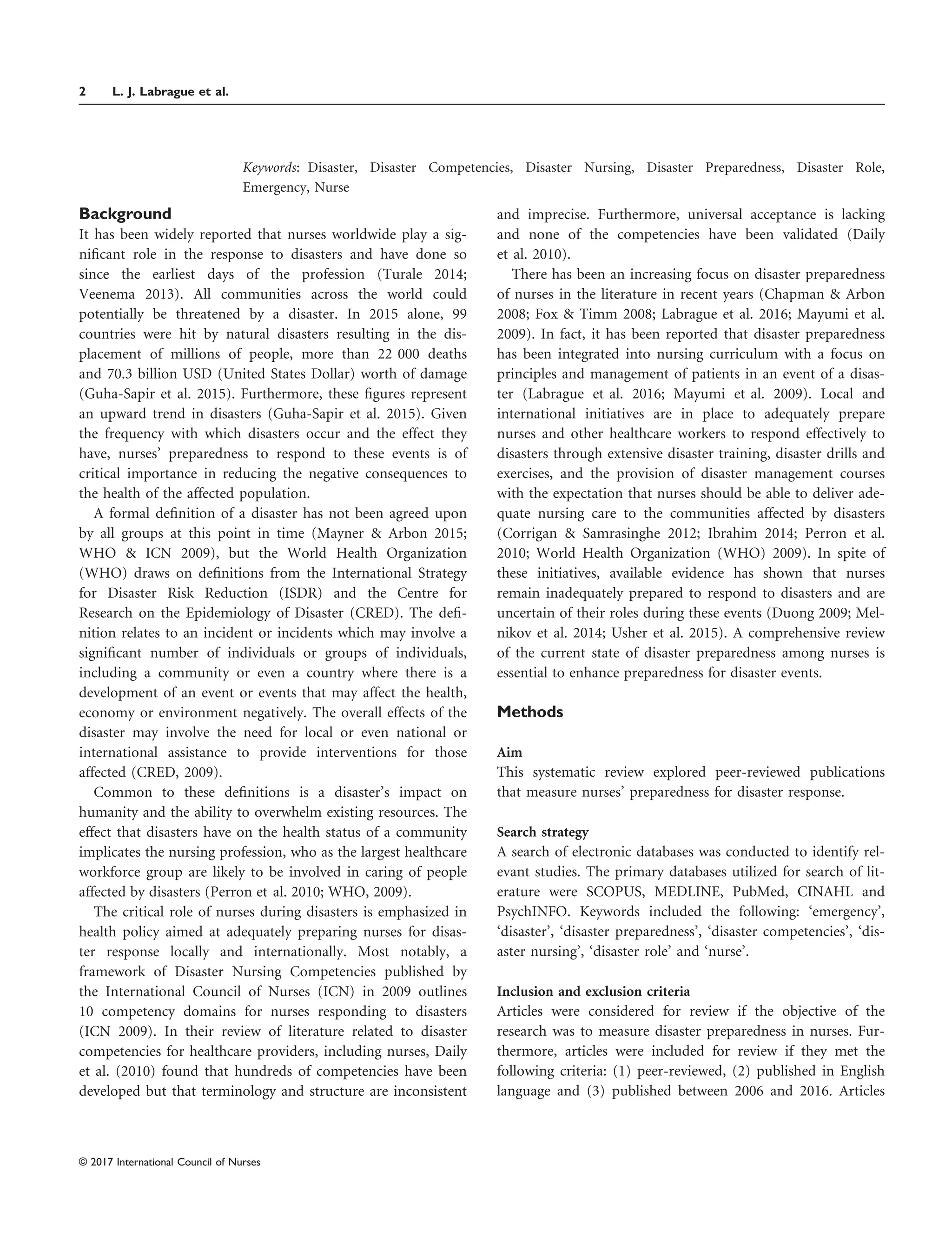 Disaster preparedness among nurses | PDF