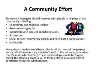 Disaster preparedness for the faith based community | PPTX