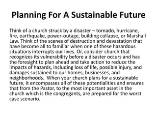 Disaster preparedness for the faith based community | PPTX