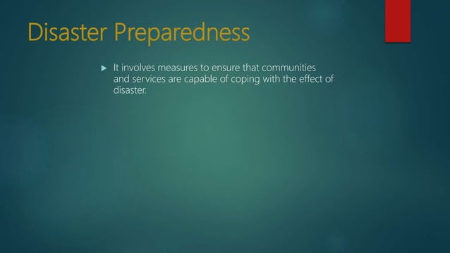 Disaster preparedness & mitigation | PPTX