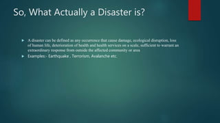 Disaster preparedness & mitigation | PPTX